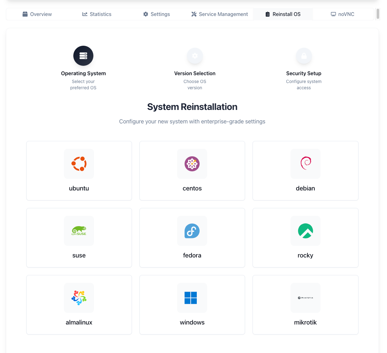 How to Reinstall the Operating System on Your VPS | REGXA Help Center